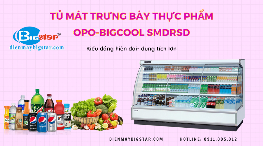 Tủ mát trưng bày siêu thị 1m8 OPO-SMDRSD