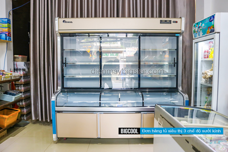 [ĐƠN HÀNG] TỦ SIÊU THỊ 3 CHẾ ĐỘ SƯỞI KÍNH GIAO TẠI E'MI MARKET BÌNH ...