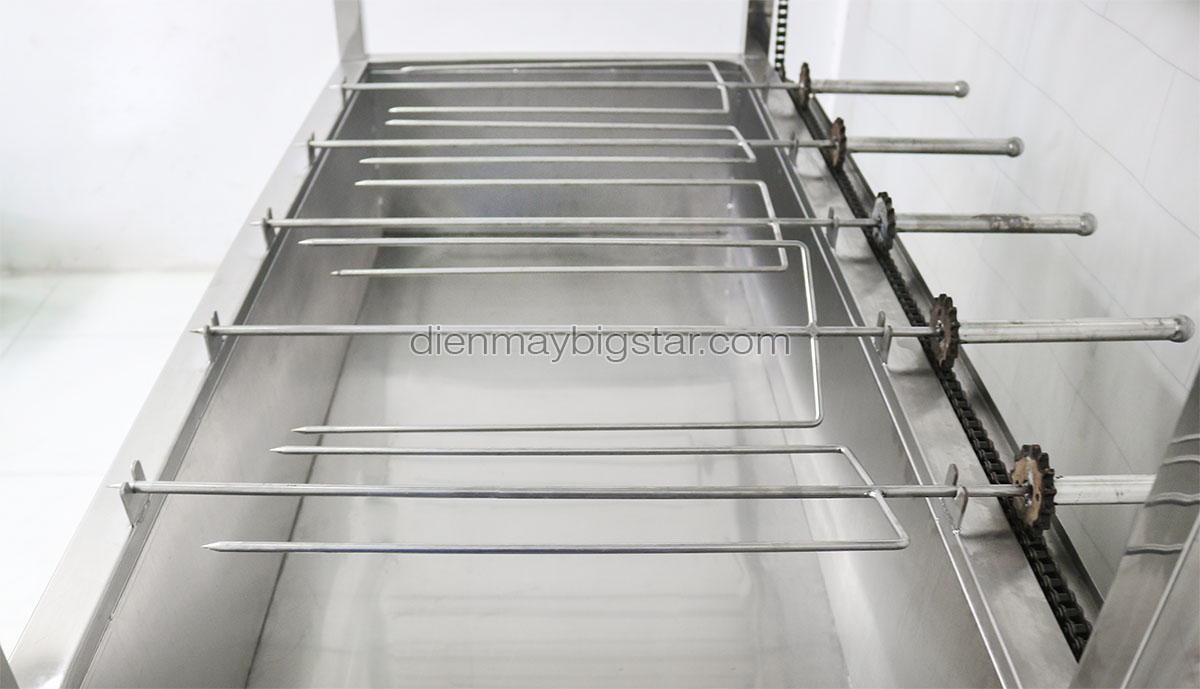 Lò quay gà vịt 2 tầng 10 xiên tự động, tiện lợi, đa năng