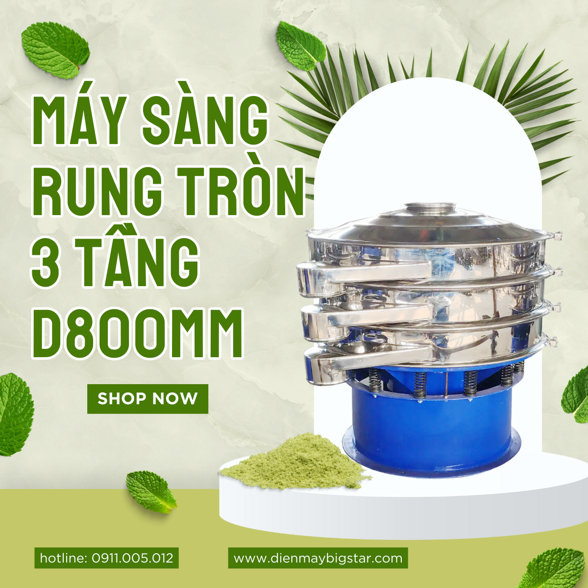 Máy sàng rung tròn 3 tầng D800mm - Điện máy BigStar