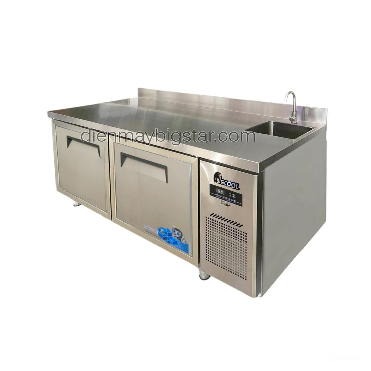 Bàn mát inox có chậu rửa hiện đại, đa năng và tiện lợi