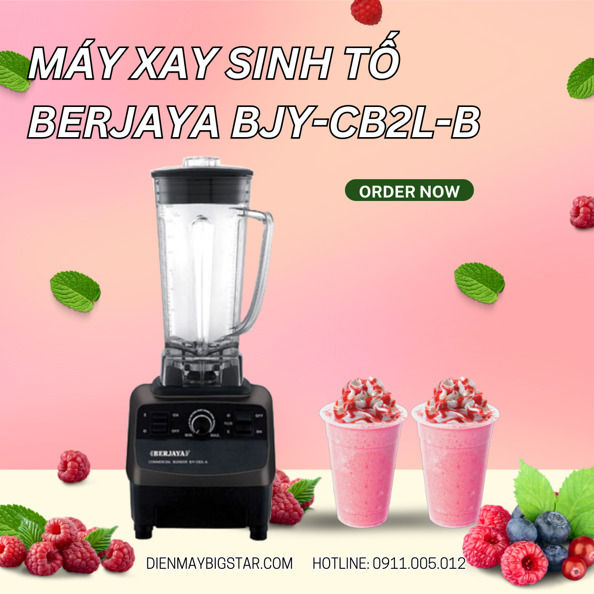 Máy xay sinh tố Berjaya BJY-CB2L-B - Điện máy BigStar