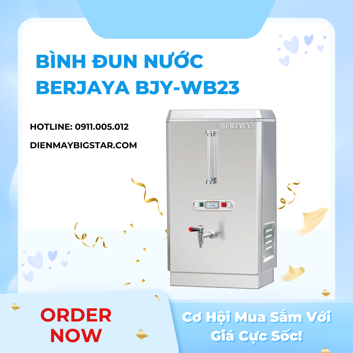 Bình đun nước Berjaya BJY-WB23 - Điện máy BigStar