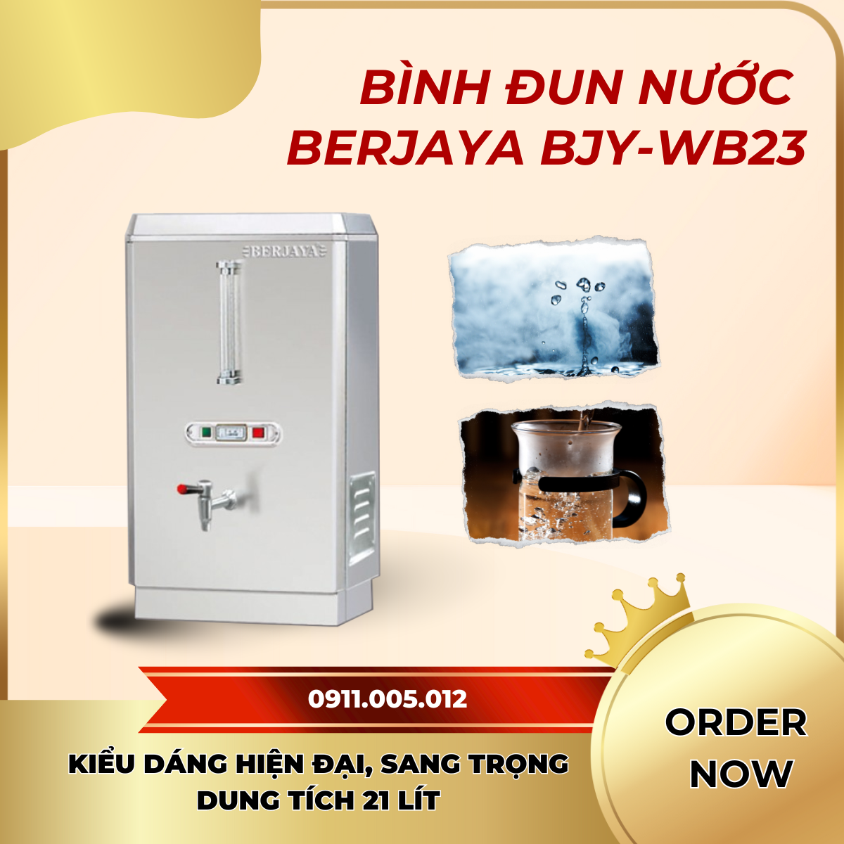 Bình đun nước Berjaya BJY-WB23 - Điện máy BigStar