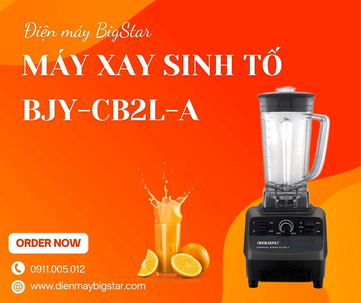 Máy xay sinh tố Berjaya BJY-CB2L-A nhỏ gọn, hiện đại