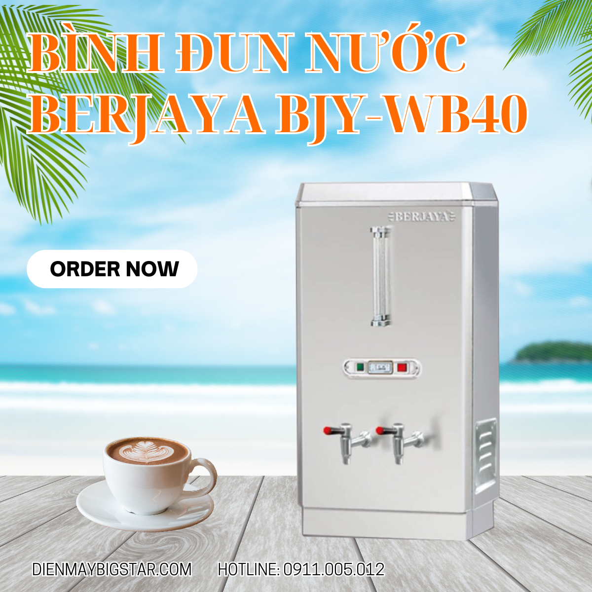 Bình đun nước Berjaya BJY-WB40 - Điện máy BigStar