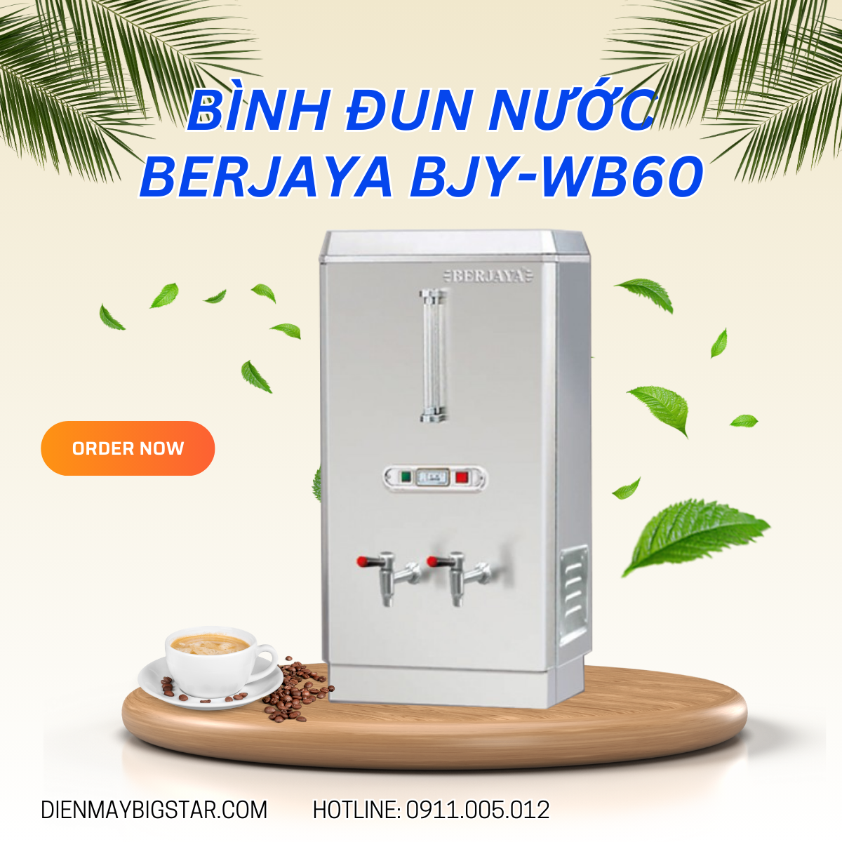 Bình đun nước Berjaya BJY-WB60 - Điện máy BigStar