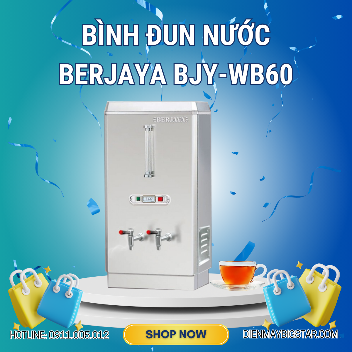 Bình đun nước Berjaya BJY-WB60 - Điện máy BigStar