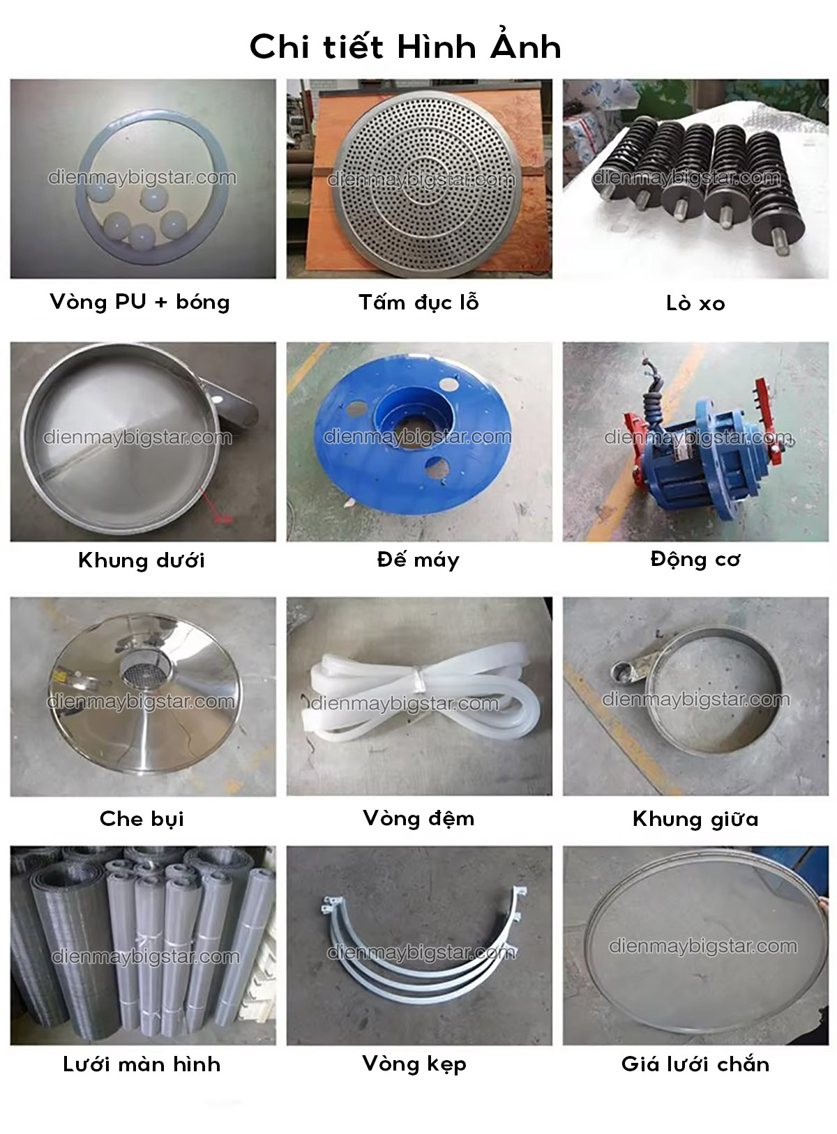 Máy sàng rung tròn 2 tầng D600 - Sàng lọc hiệu quả