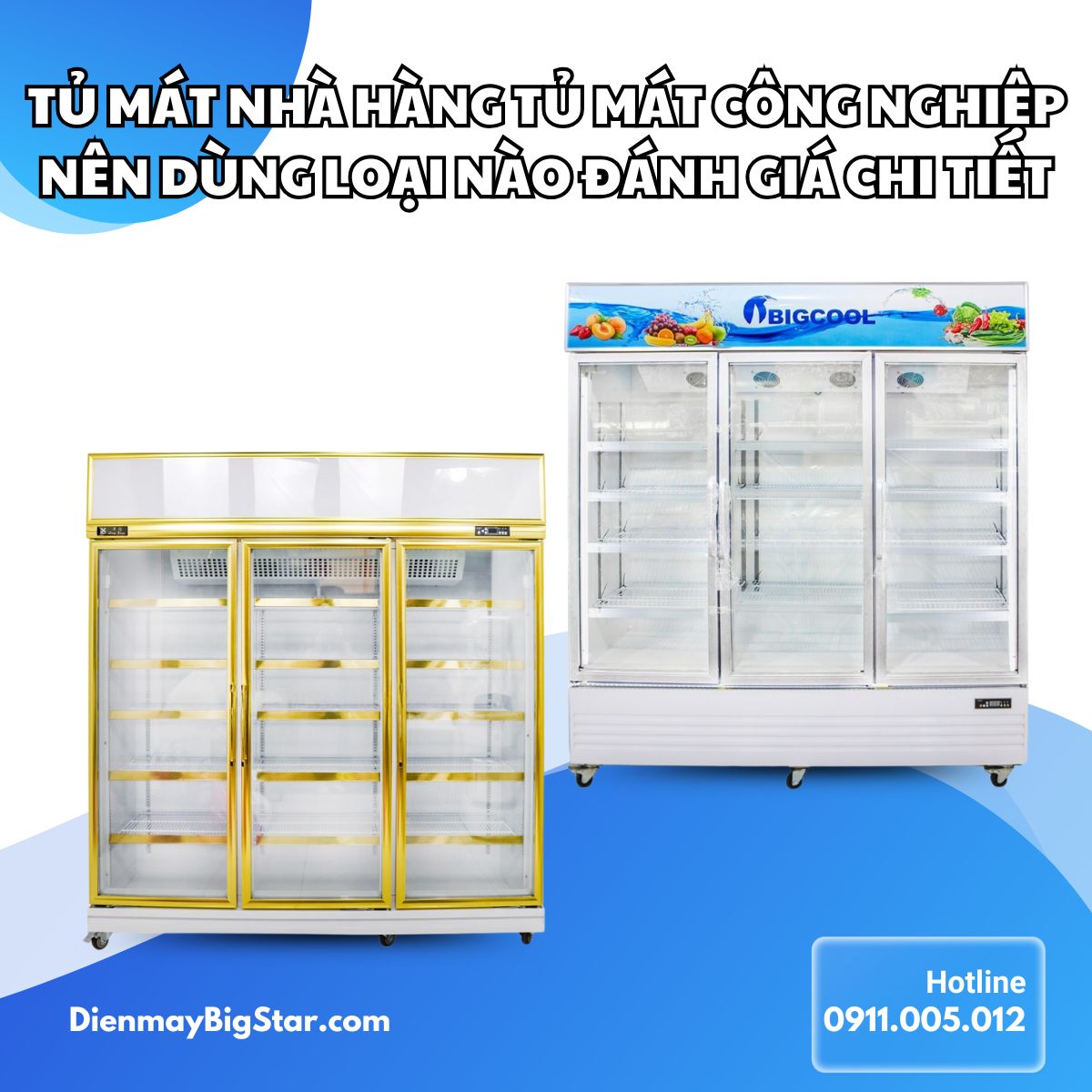 Tủ mát nhà hàng tủ mát công nghiệp nên dùng loại nào đánh giá chi tiết
