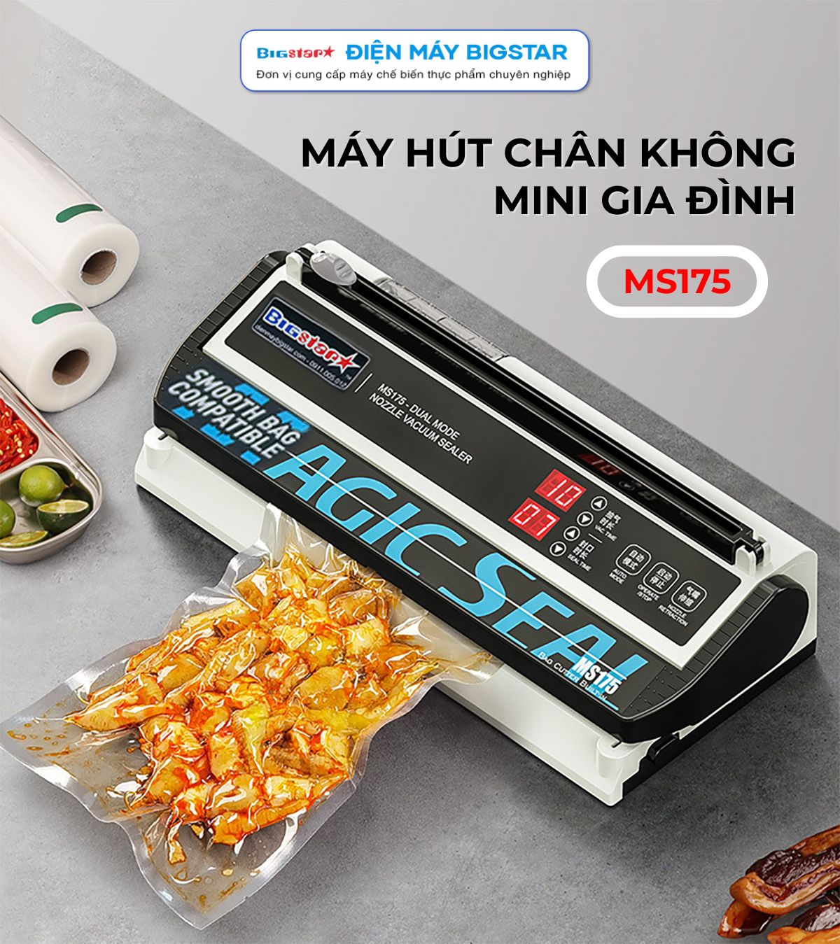 Máy hút chân không mini MS-175 nhỏ gọn và tiện lợi